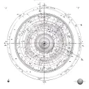 Geometric "Diagram Of The Heliocentric Model Of..." Tattoo - BlackInk AI