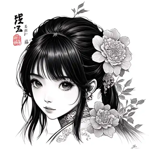 282+ Girl Portrait Tattoo Ideas - BlackInk AI