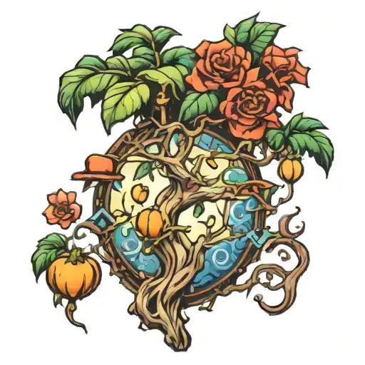 Poison Tree For A Lost Love One Piece Temporary Tattoo - BlackInk AI