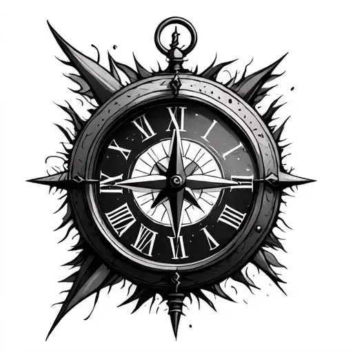 2507+ Compass And Clock Tattoo Ideas in 2025 - BlackInk AI