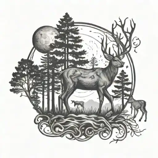 2930+ Forest Moon Tattoo Ideas - BlackInk AI