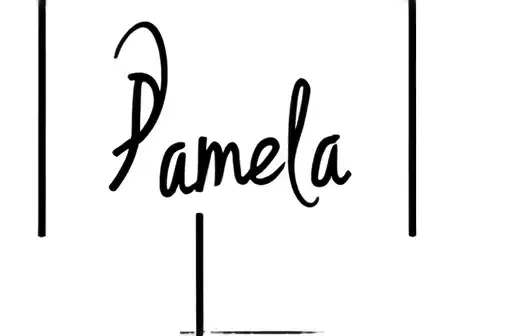 Cursive Font ""Pamela "" Tattoo - BlackInk AI