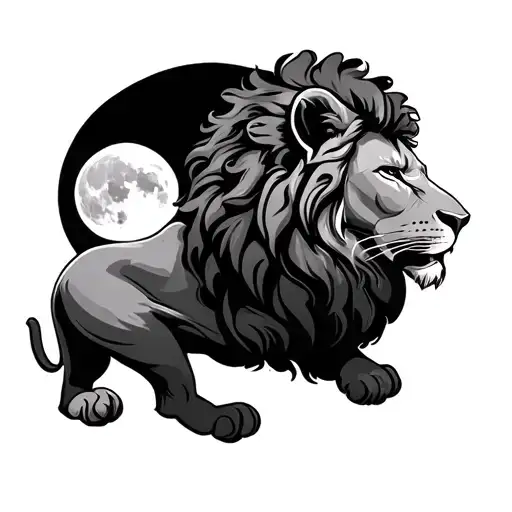 935+ Lion Moon Tattoo Ideas in 2025 - BlackInk AI