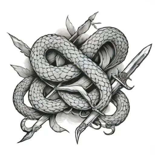 950+ Snake Around Sword Tattoo Ideas in 2025 - BlackInk AI