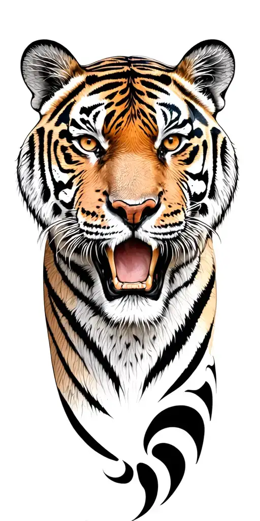 1707+ Tiger Face Tattoo Ideas - BlackInk AI