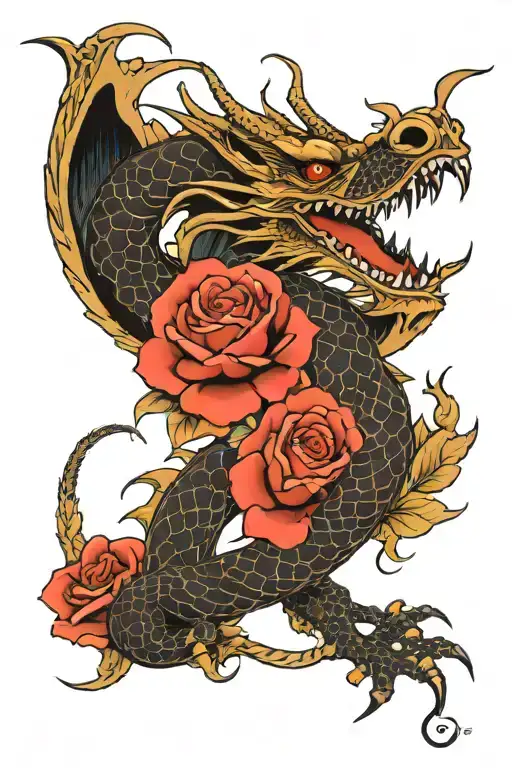 3844+ Black Dragon Tattoo Ideas - BlackInk AI
