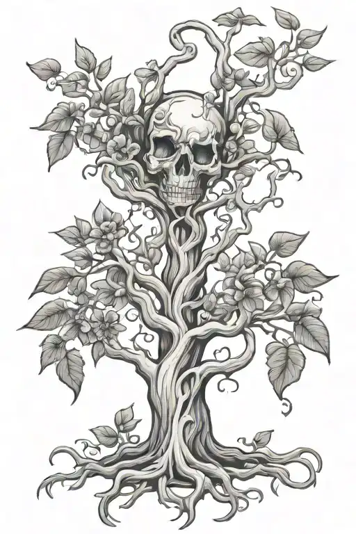 Poison Tree Intertwined Temporary Tattoo - BlackInk AI