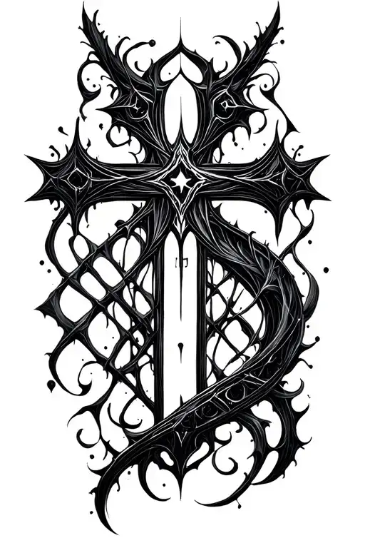 125+ Cyber Sigilism Cross Tattoo Ideas in 2025 - BlackInk AI