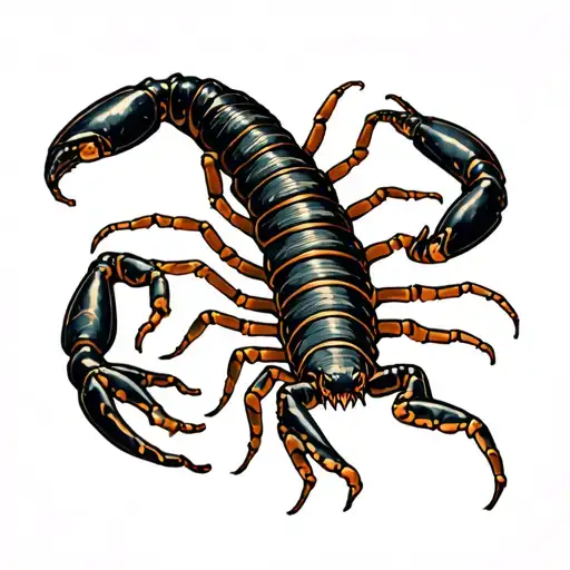 Neo-Traditional "Centipede Made Of Xenomorphs" Tattoo - BlackInk AI