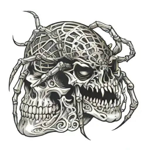 1269+ Spider Skull Tattoo Ideas - BlackInk AI
