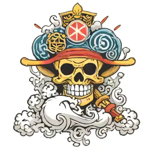 Combine Iconic Symbols From One Piece... Temporary Tattoo - BlackInk AI