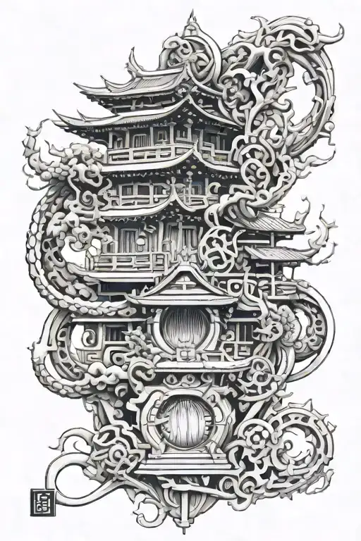 1519+ Japanese Temple Tattoo Ideas in 2025 - BlackInk AI